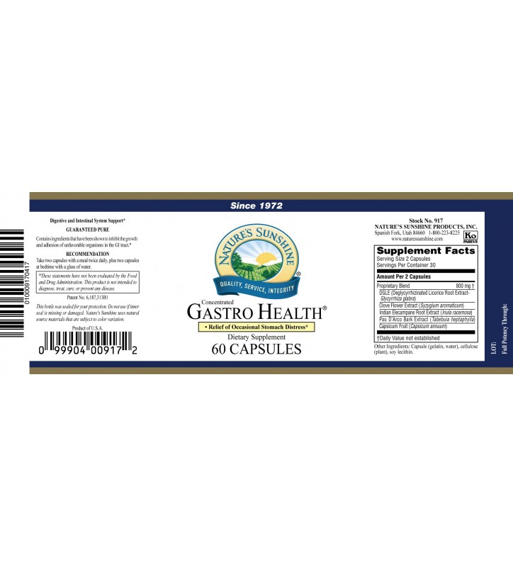 Gastro Health Concentrate (60 Caps)