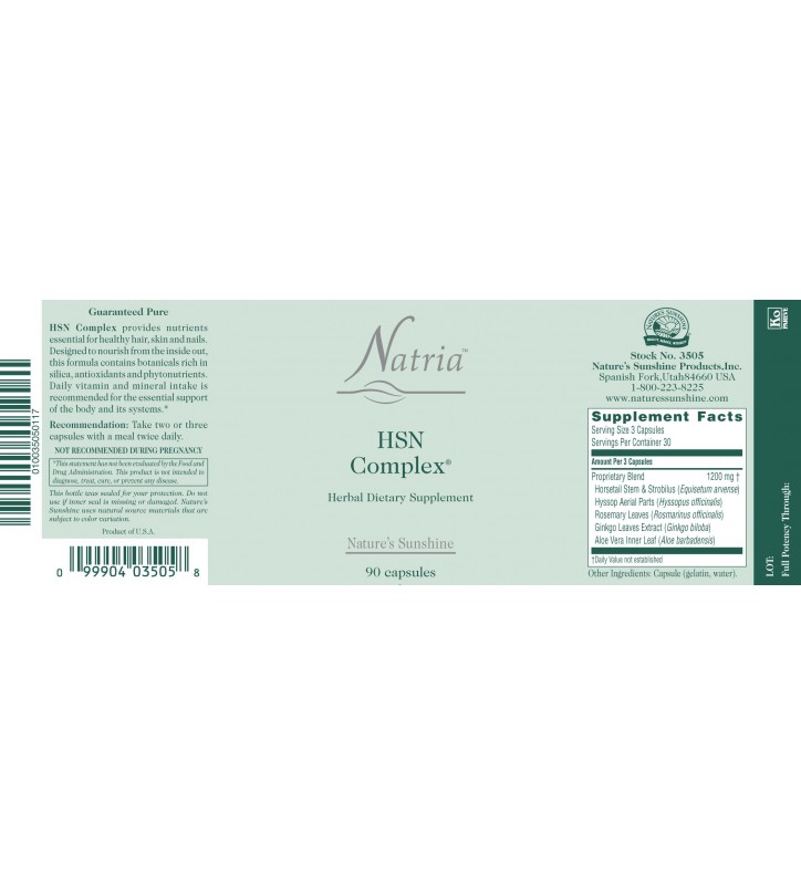 HSN Complex (90 Caps), Natria