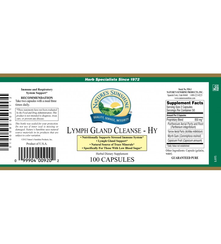 Lymph Gland Cleanse-HY (100 Caps)