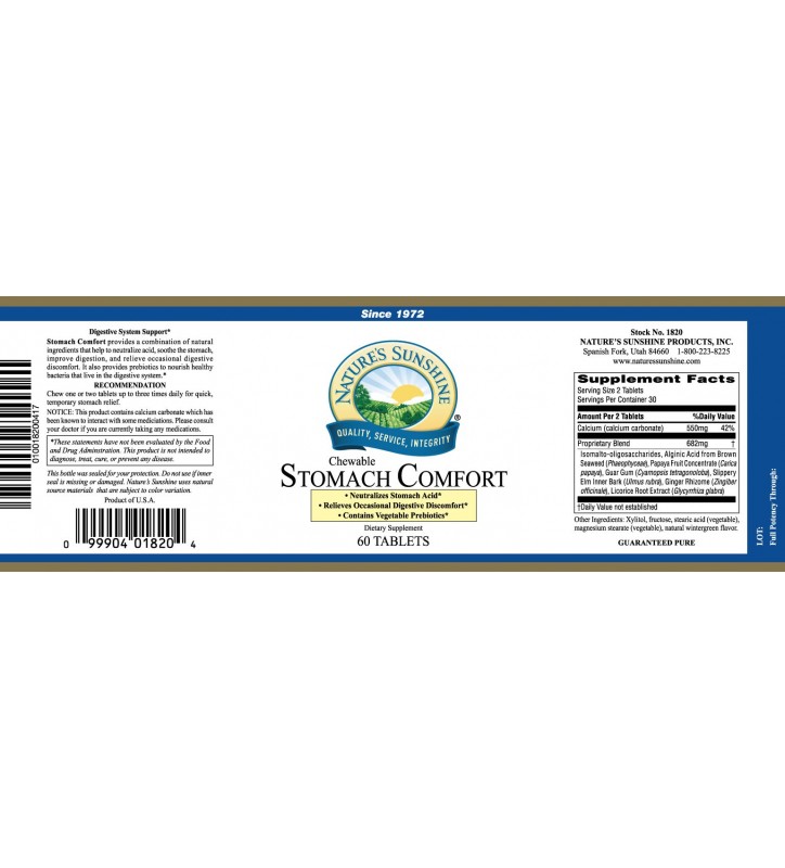 Stomach Comfort (60 Chewable Tabs)